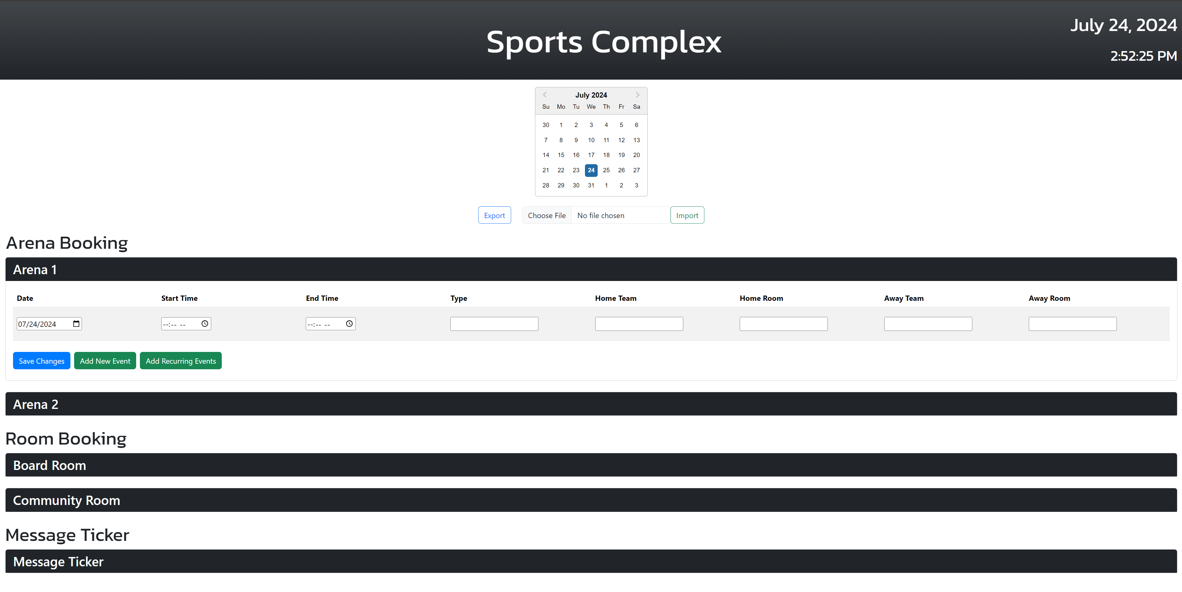 Arena Scheduling | Effortless Arena Management